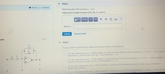Solved l Review1 Constants Part A Find the transfer function | Chegg.com