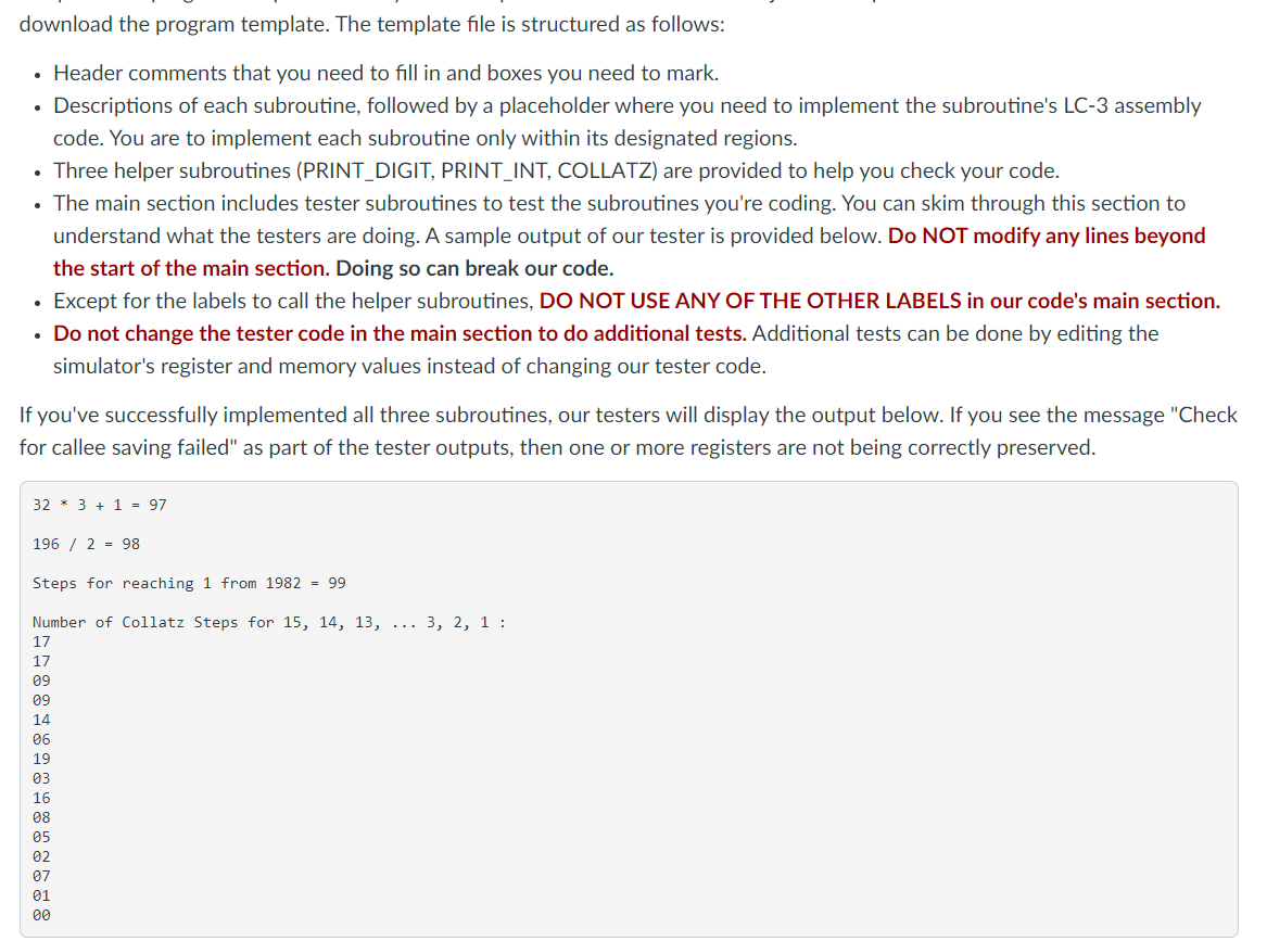 Solved Collatz: Project Description For this project, you | Chegg.com