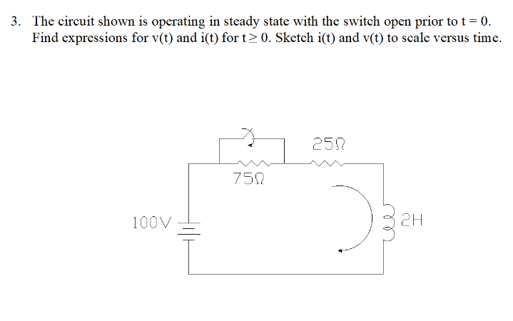 Solved 3. The circuit shown is operating in steady state | Chegg.com