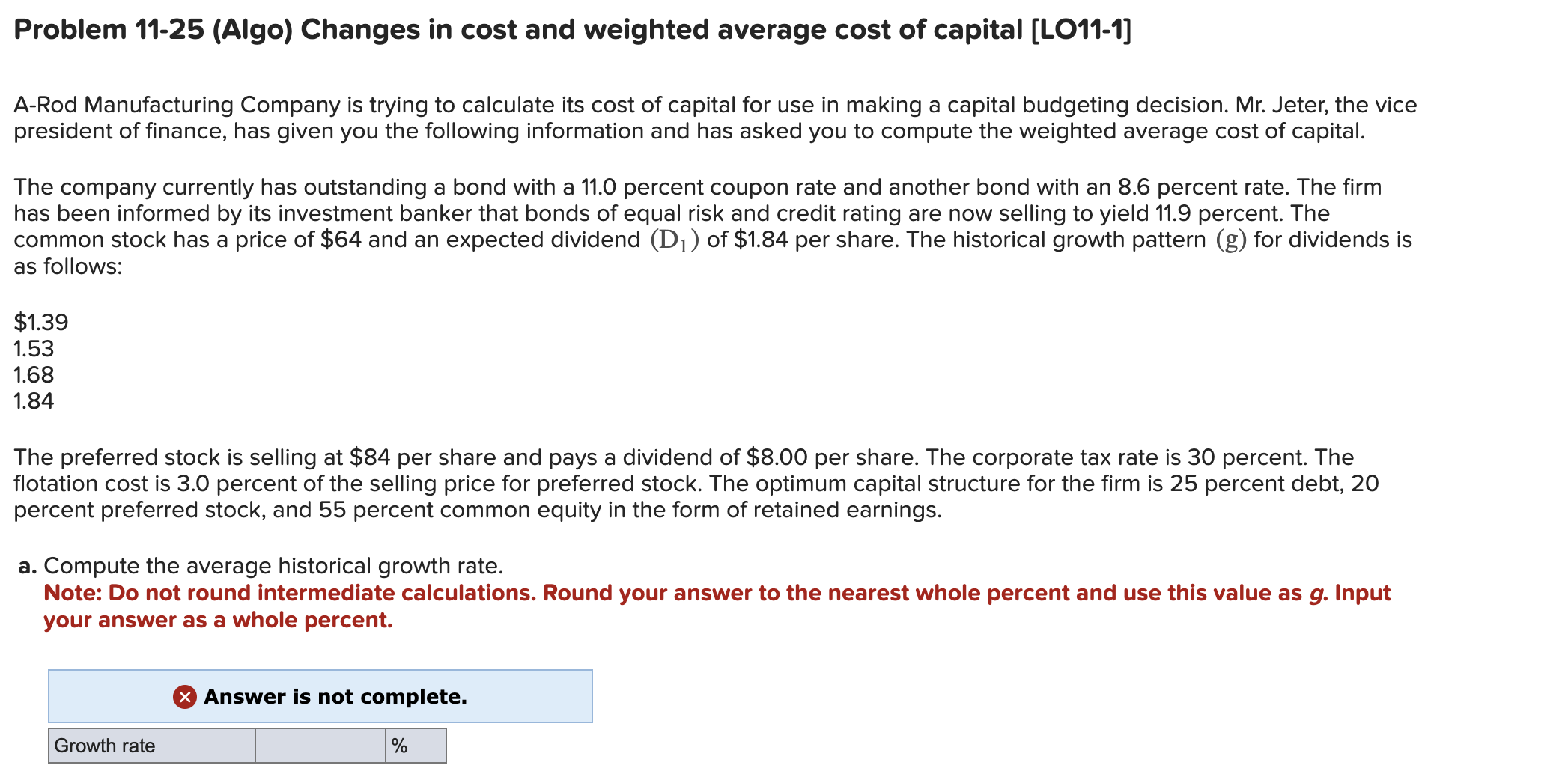 Solved Problem 11-25 (Algo) Changes in cost and weighted | Chegg.com