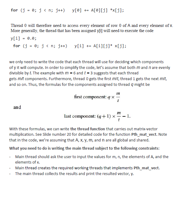 Parallel Programming Assignment 2 Matrix Vector 