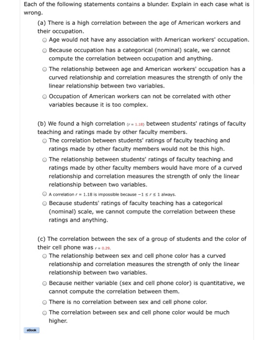 Solved Each of the following statements contains a blunder. | Chegg.com