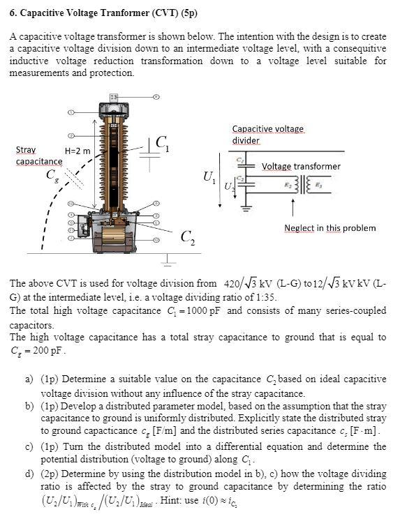 6. Capacitive Voltage Tranformer (CVT) (5) A | Chegg.com