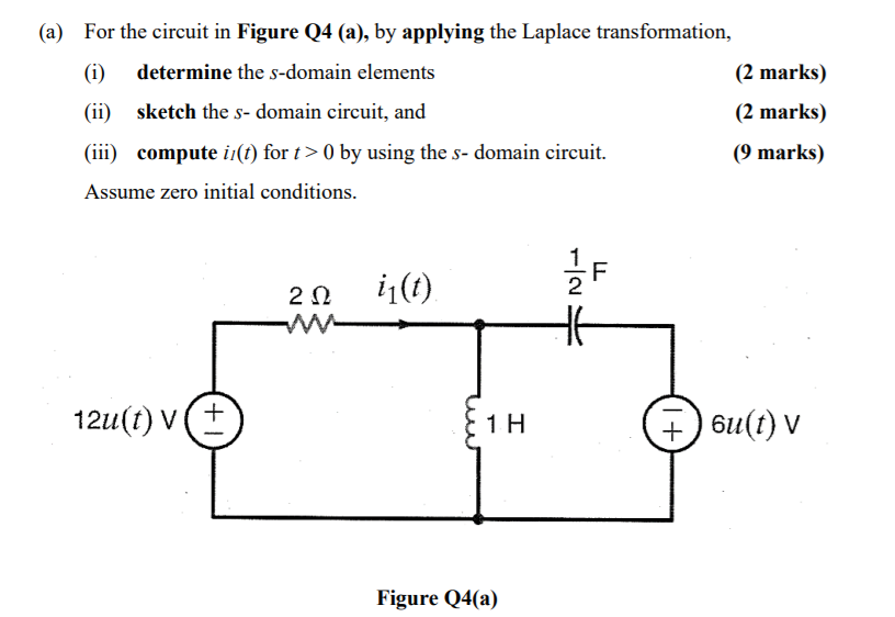 Solved (a) For the circuit in Figure Q4 (a), by applying the | Chegg.com