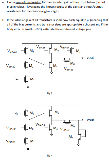 Solved e. Find a symbolic expression for the cascaded gain | Chegg.com