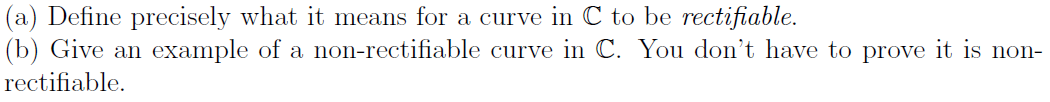 Solved (a) Define precisely what it means for a curve in C | Chegg.com