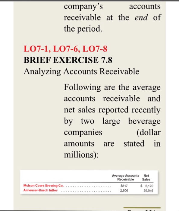 Solved BRIEF EXERCISE 7.1 Cash and Cash Equivalents The | Chegg.com