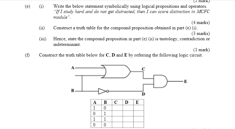 Solved (1 K) le Write the below statement symbolically using | Chegg.com