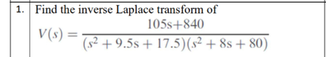 Solved , ﻿Find the inverse Laplace transform | Chegg.com