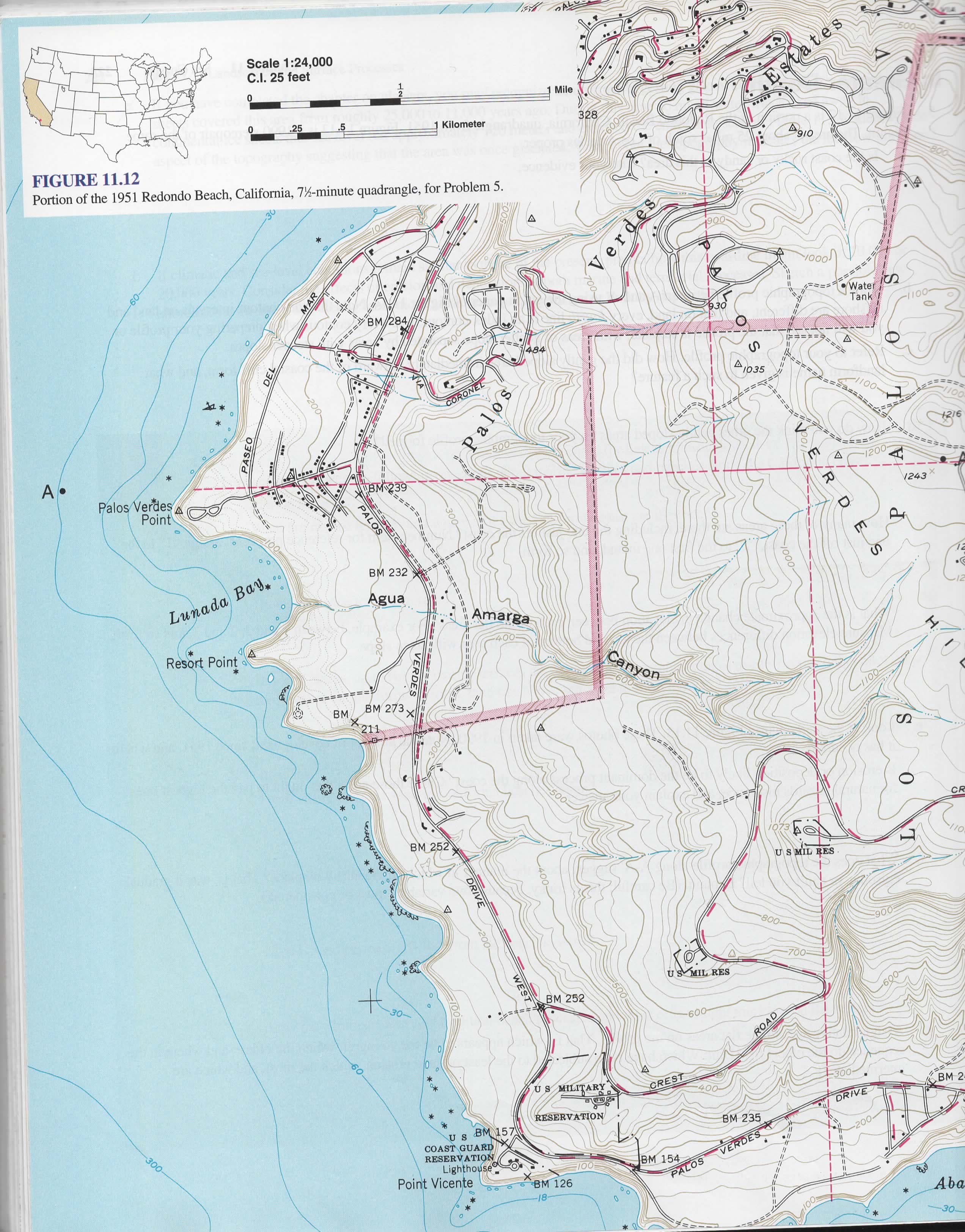 Solved 1) What is the fractional scale for this map? 2) What | Chegg.com