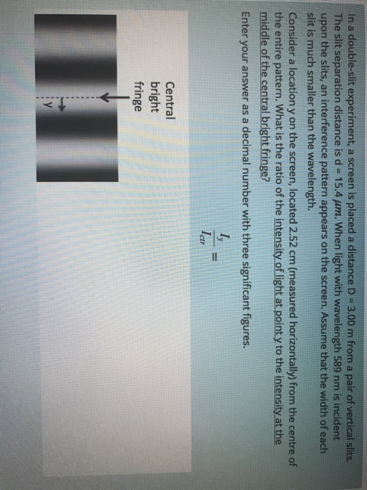 Solved In a double-slit experiment, a screen is placed a | Chegg.com