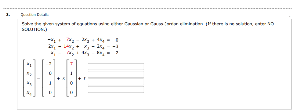 Solved Solve the given system of equations using either | Chegg.com