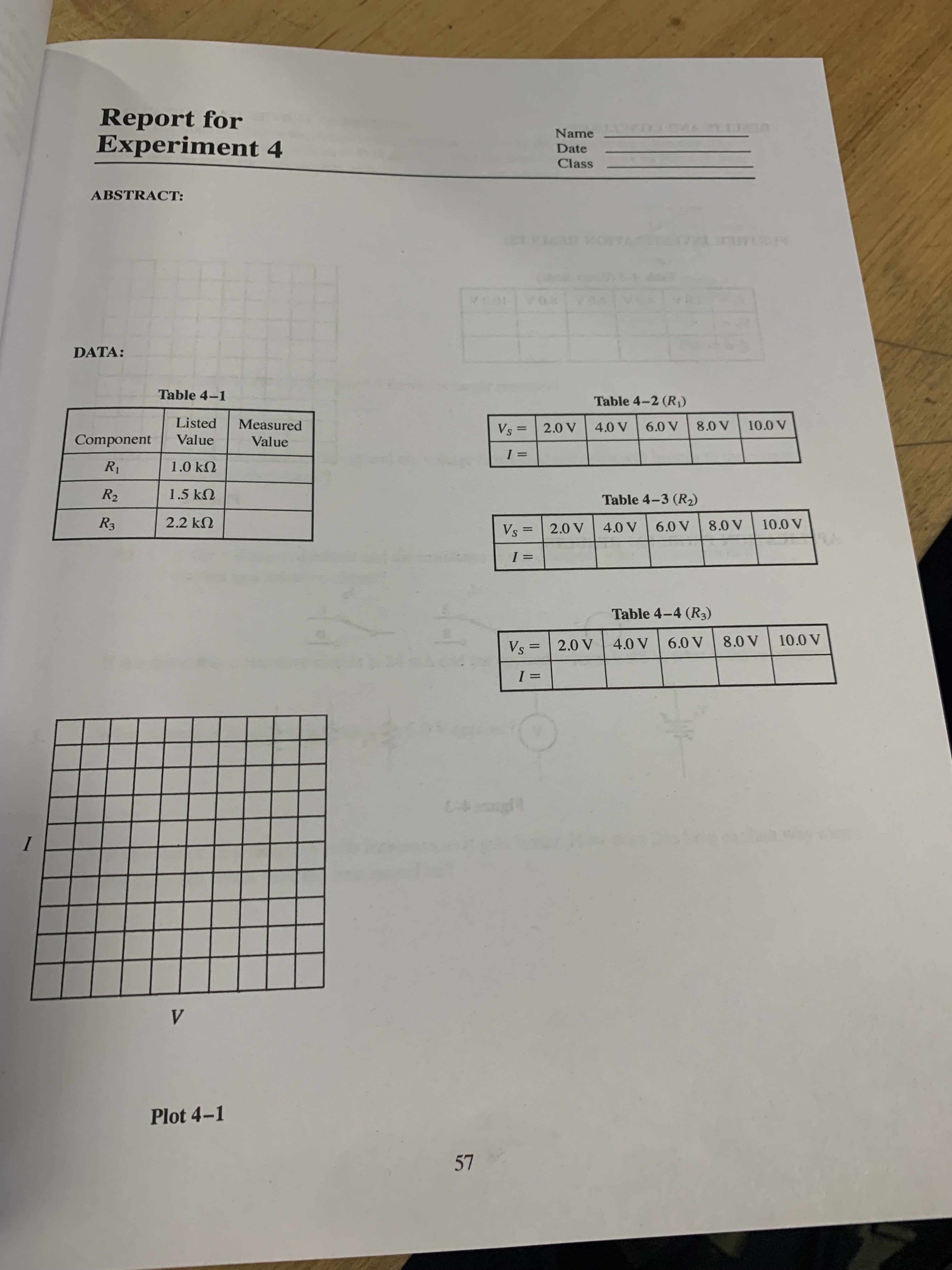 Solved ABSTRACT: DATA: Table 4-1 Table 4-2 (R1) Table 4-3 | Chegg.com