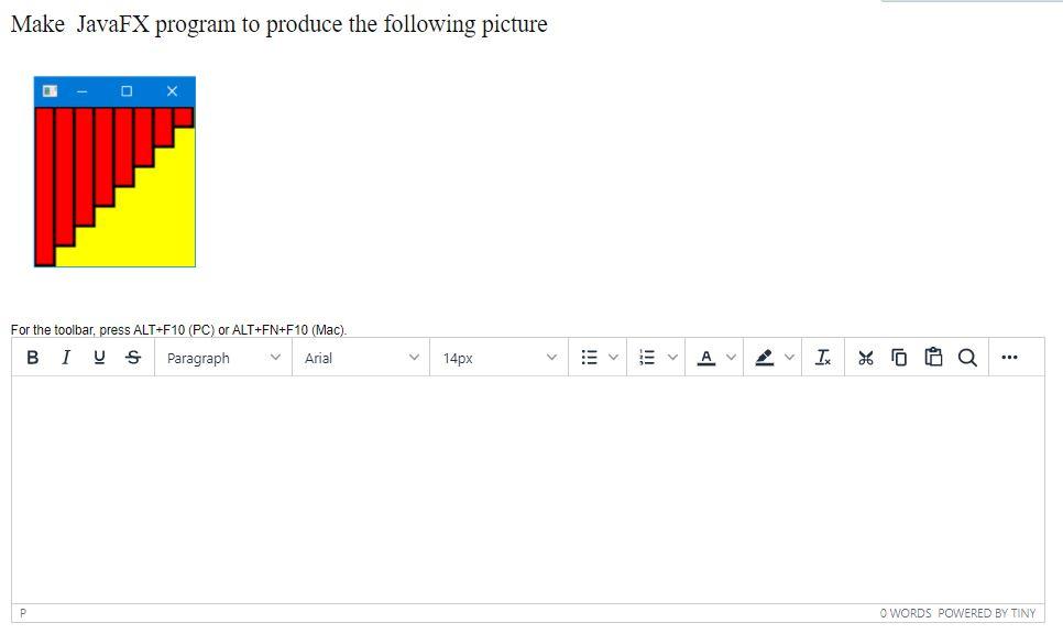 Solved Make JavaFX program to produce the following picture | Chegg.com