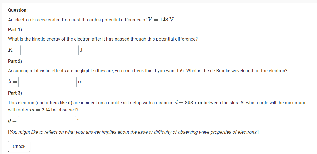Solved An electron is accelerated from rest through a | Chegg.com