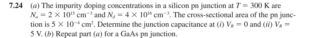 Solved 4 (a) The impurity doping concentrations in a silicon | Chegg.com