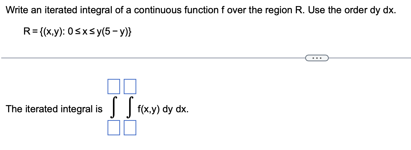 Solved Write an iterated integral of a continuous function f | Chegg.com