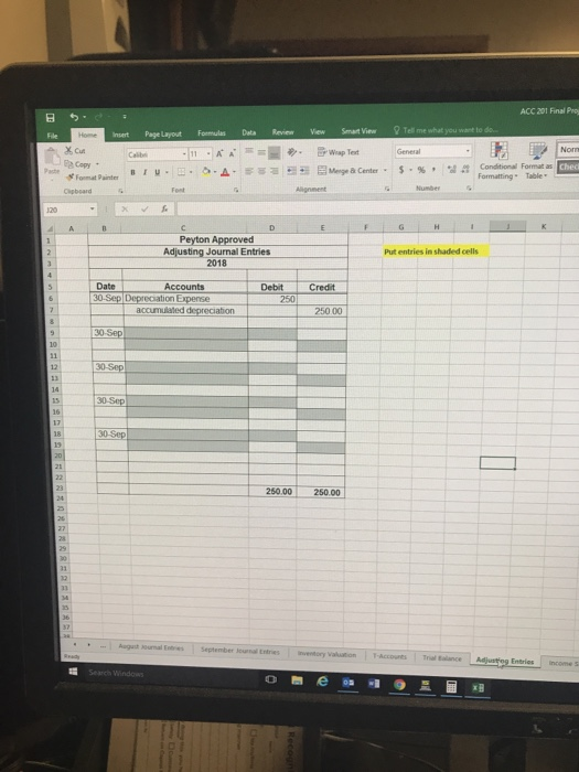 ACC 201 Final Project Workbook (2) Insert Page Layout | Chegg.com