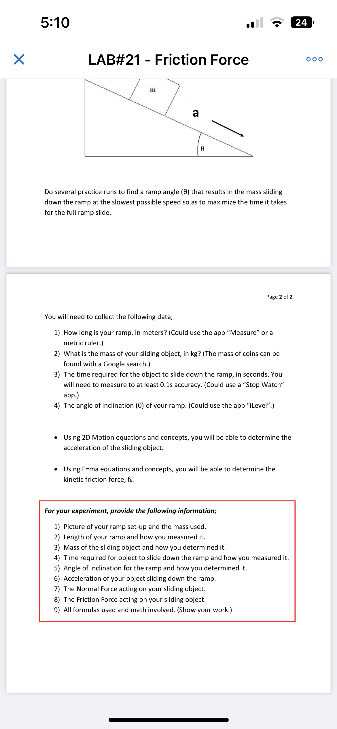 Solved LAB\#21 - Friction Force Do several practice runs to | Chegg.com