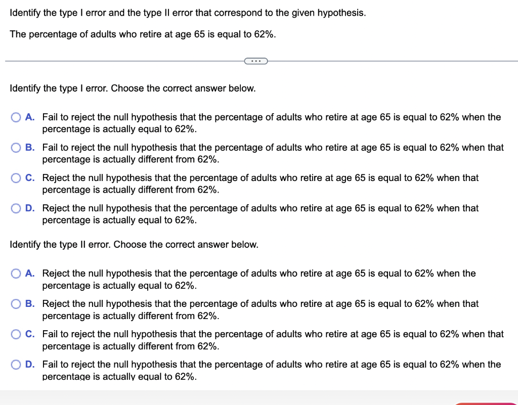Solved Identify the type I error and the type II error that | Chegg.com