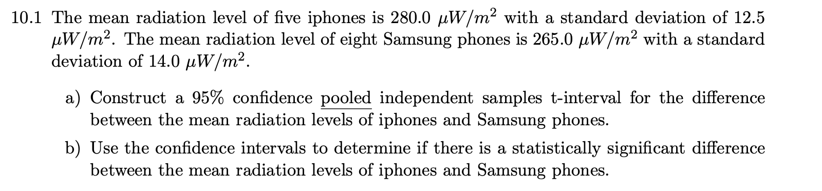 Solved Topics: Statistical Methods, Inferences for two | Chegg.com