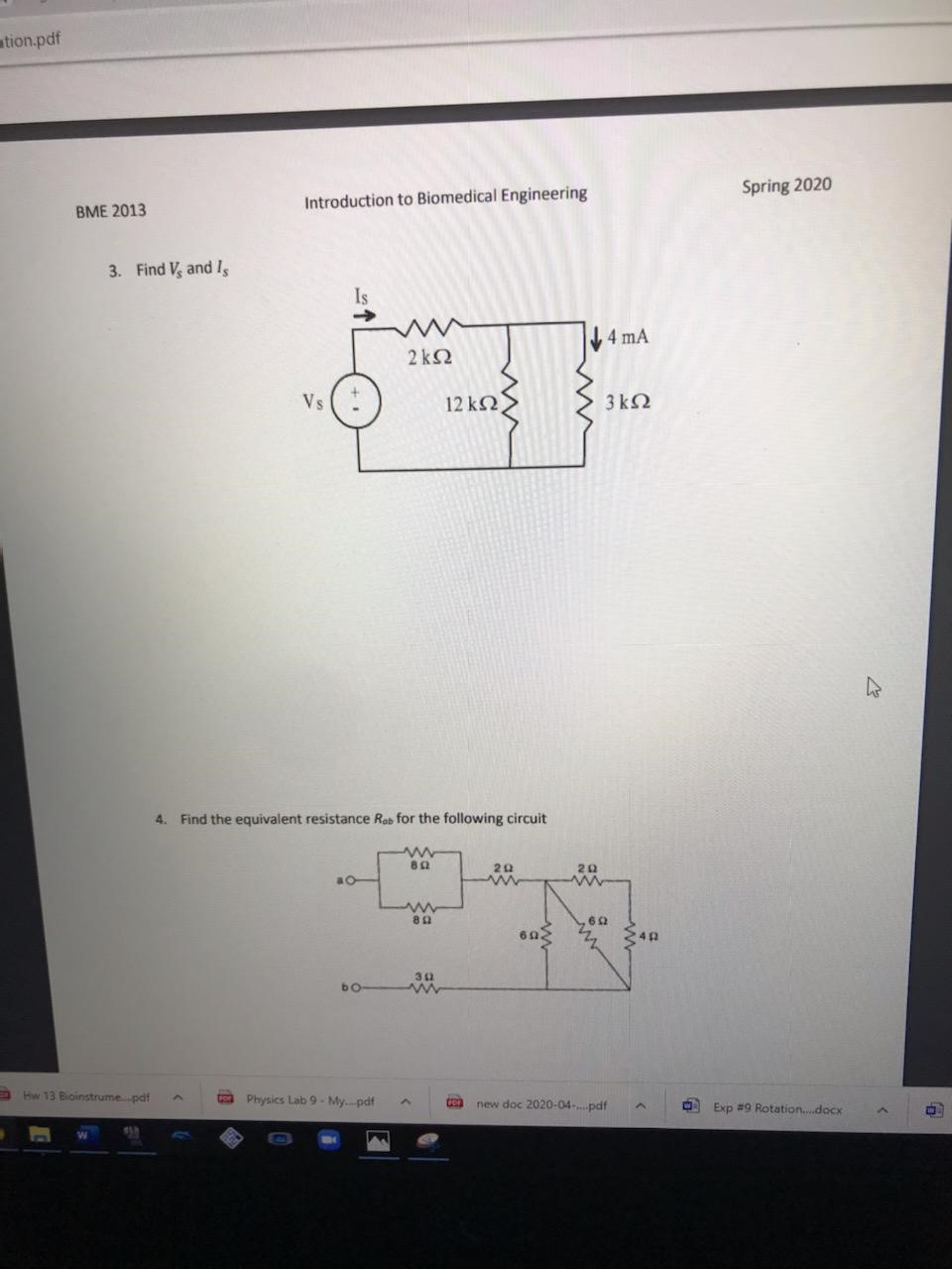 Solved 3. Find Vs and Is 4 milliamps 2 kiloohms 12 | Chegg.com