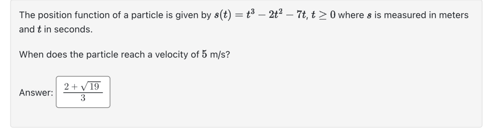 Solved The position function of a particle is given by | Chegg.com
