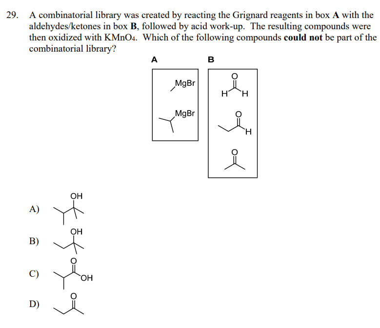 Solved A combinatorial library was created by reacting the | Chegg.com