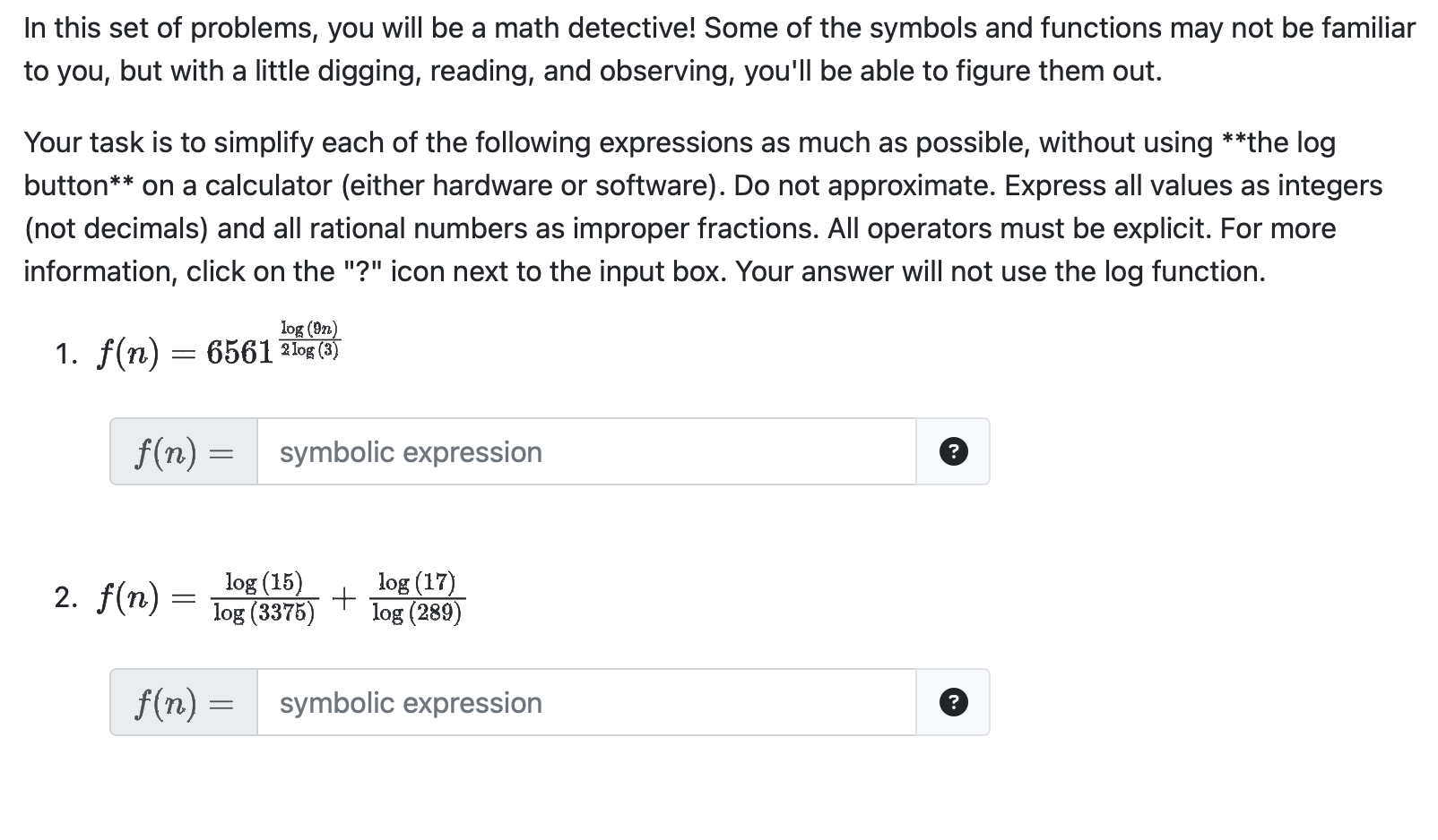 Solved In this set of problems, you will be a math | Chegg.com