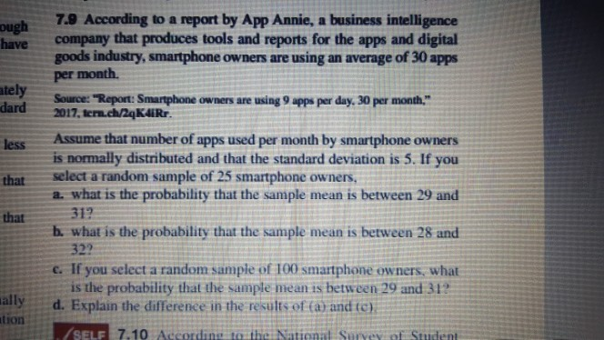Solved ough 7.9 According to a report by App Annie, a | Chegg.com