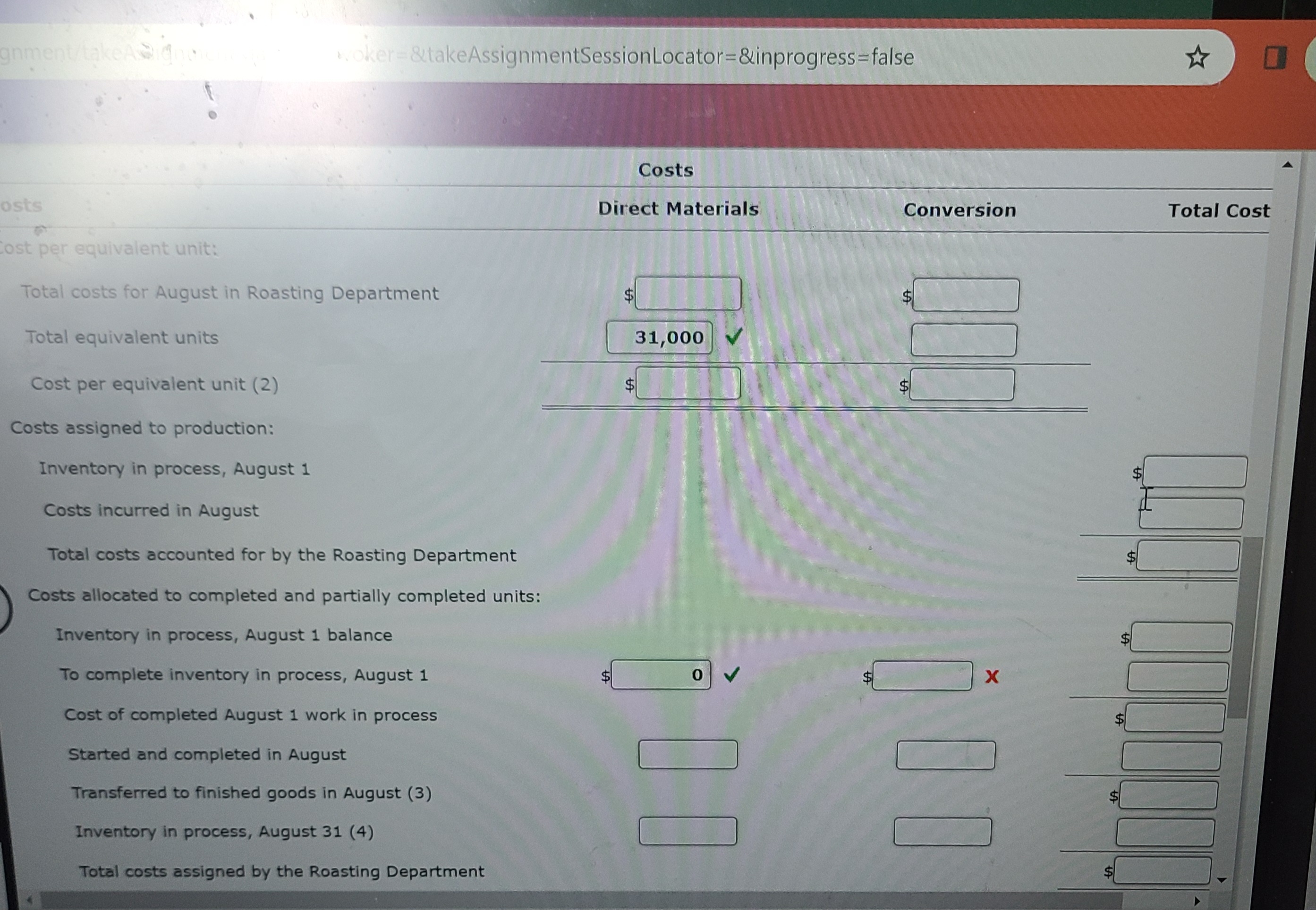 Solved Costs allocated to completed and partially completed | Chegg.com