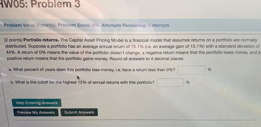 Solved HW05: Problem 3 Problem Value: 2 point(s). Problem | Chegg.com