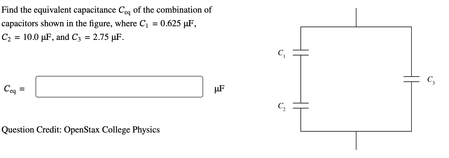 Solved Find the equivalent capacitance C_(eq ) of the | Chegg.com