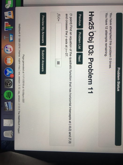 Solved Problem Status You have attempted this problem 0 | Chegg.com