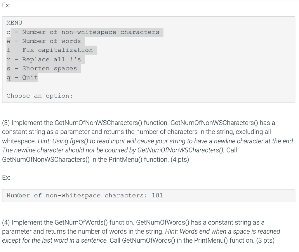 Solved 12.15 Ch 6 Program: Authoring assistant (C) (1) | Chegg.com