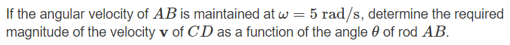 Solved Rod Cd Presses Against Ab Giving It An Angular