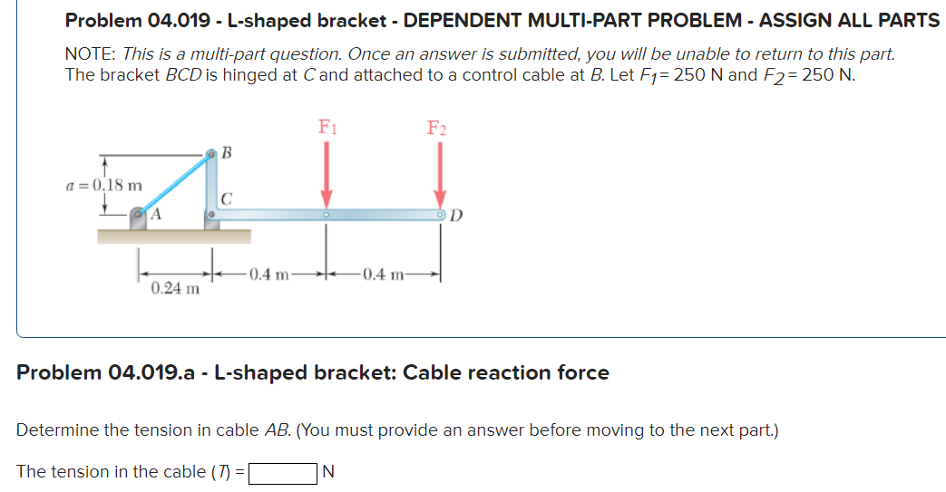 Solved Problem 04019 L Shaped Bracket Dependent 