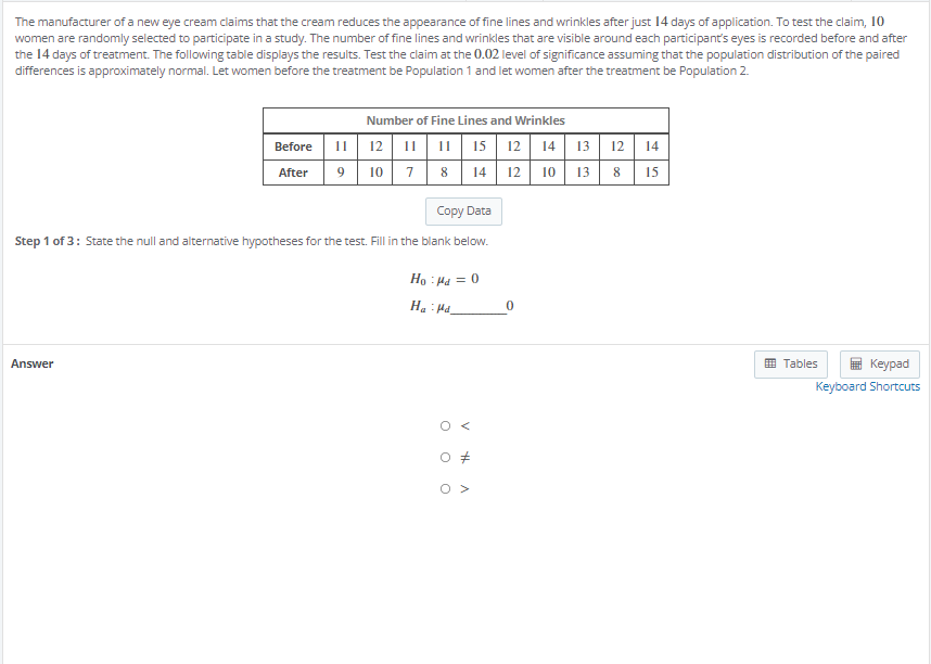 Solved 1: State the null and alternative hypotheses for the | Chegg.com