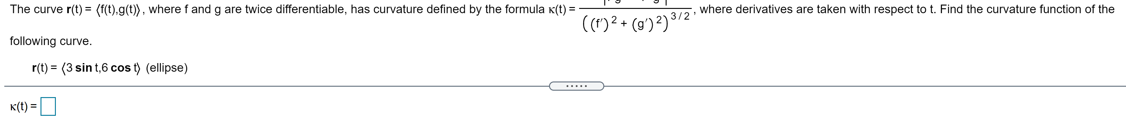 Solved The curve r(t) = (f(t),g(t)), where fand g are twice | Chegg.com