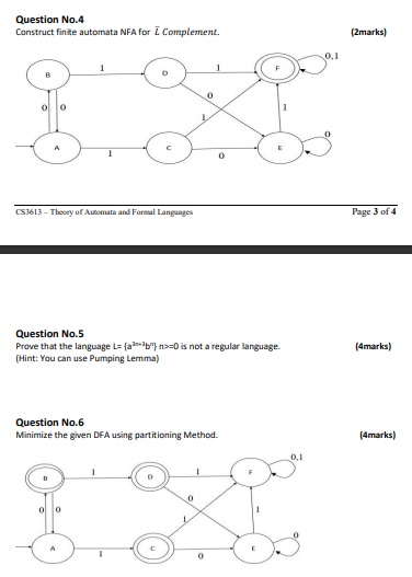 Solved Instructions Subject Is Theory Of Automata Try To Do