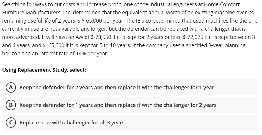 Solved Searching for ways to cut costs and increase profit, | Chegg.com