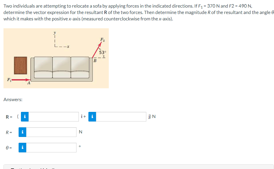 Solved Two individuals are attempting to relocate a sofa by | Chegg.com