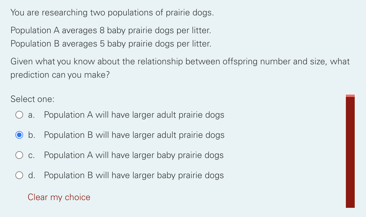 Solved You are researching two populations of prairie dogs. | Chegg.com