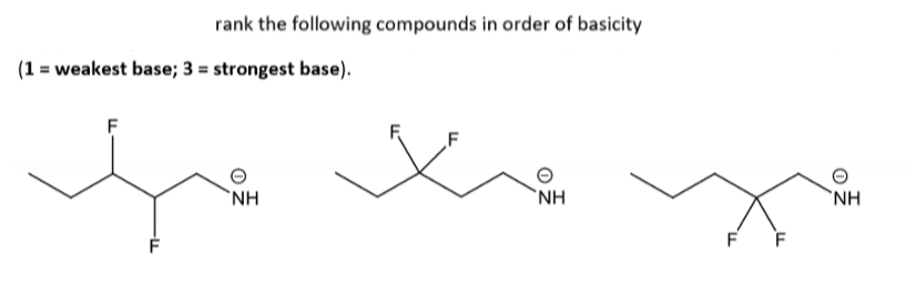 rank the following compounds in order of basicity (1 | Chegg.com