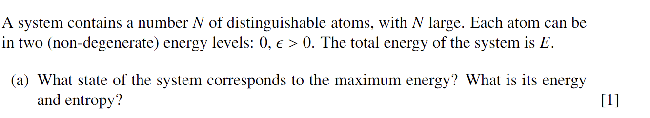 Solved A system contains a number N of distinguishable | Chegg.com