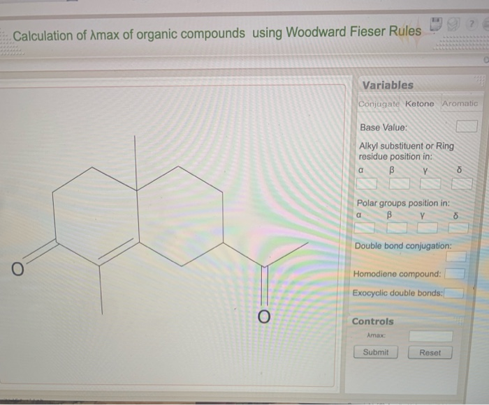 Solved Calculation of Amax of organic compounds using | Chegg.com