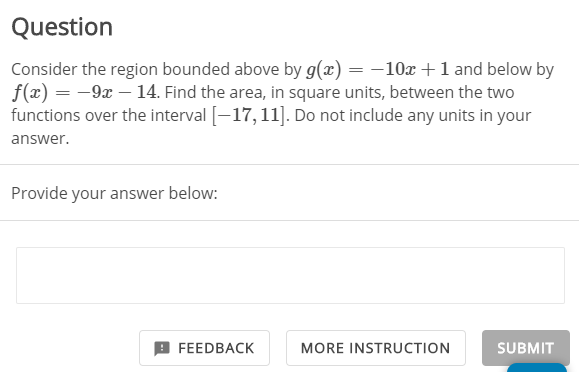 Solved Question Consider the region bounded above by g(x) = | Chegg.com