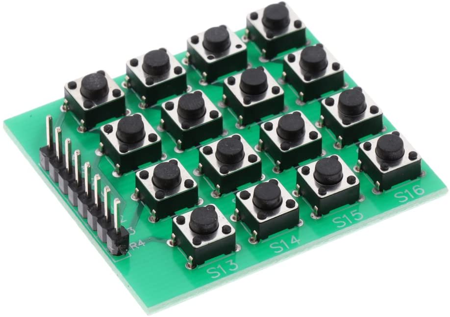 Solved How to connect and code for a 4x4 button keypad in | Chegg.com