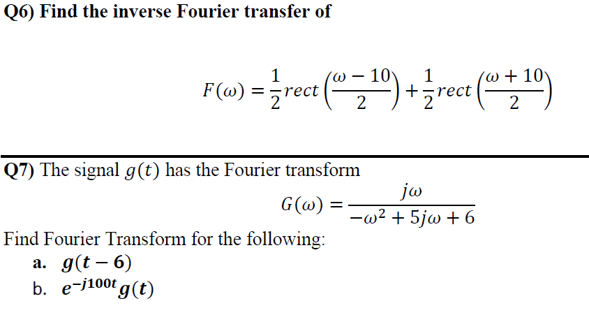 Solved help plz ( fourier transfer ) | Chegg.com