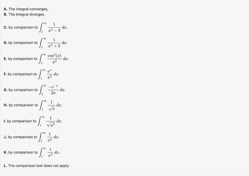 Solved Determine the convergence or divergence of each of | Chegg.com